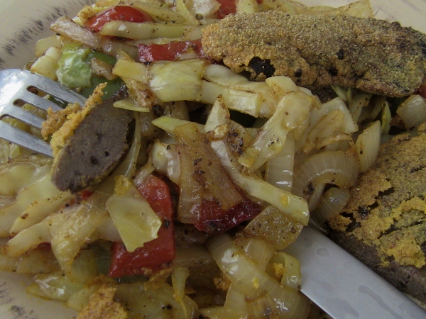 Fried Rabbits Livers on a bed of colorful veggies Recipe | Just another ...